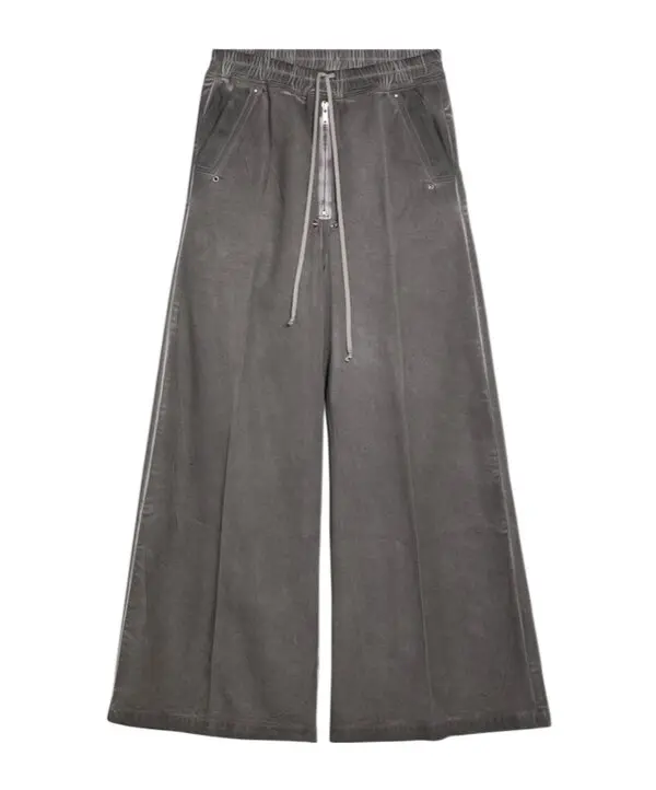 Rick Owens Elastic Waist Wide Leg Pants - Grey