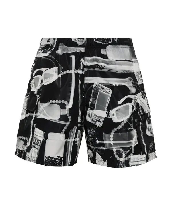 Off-White X-ray All-over Printed Swim Shorts - Black