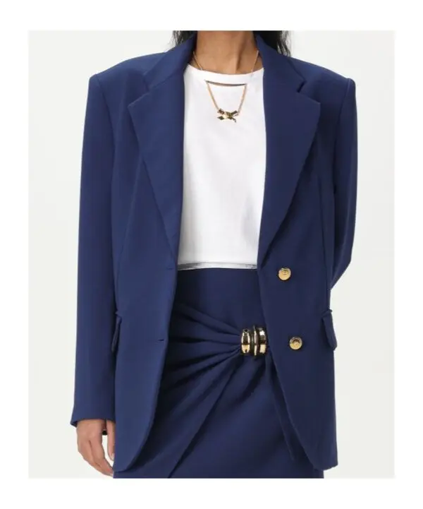 Elisabetta Franchi Single-breasted Oversized Jacket