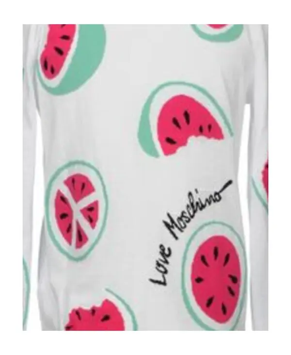 Moschino Watermelon Print Crewneck Sweater
