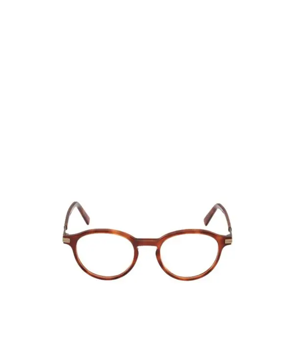 Zegna Round Frame Eyeglasses - Brown
