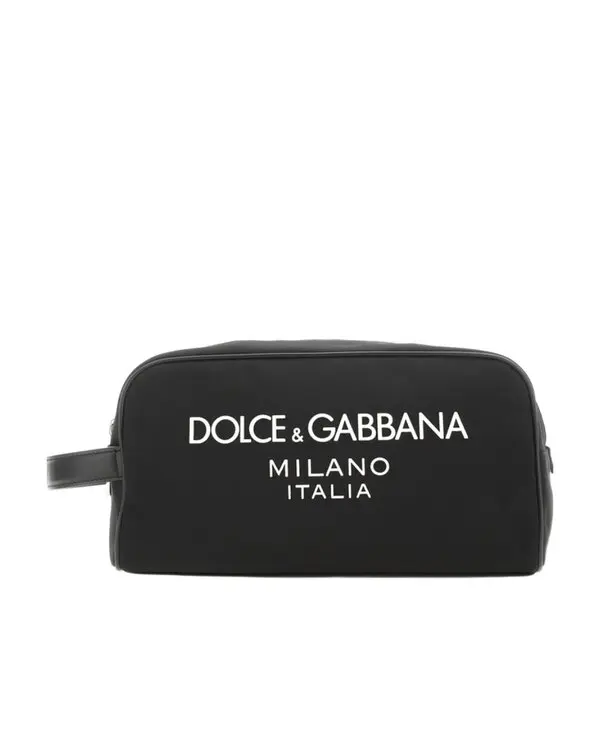Dolce & Gabbana Dolce Gabbana Logo Printed Beauty Case - Black