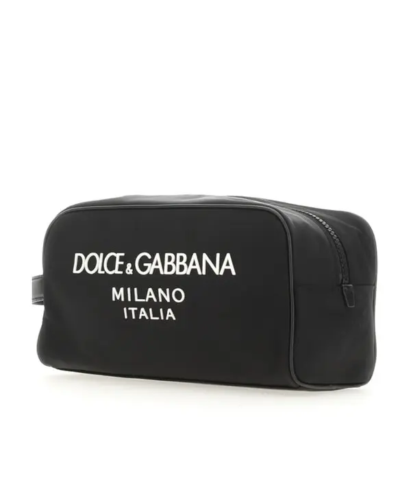 Dolce & Gabbana Dolce Gabbana Logo Printed Beauty Case - Black