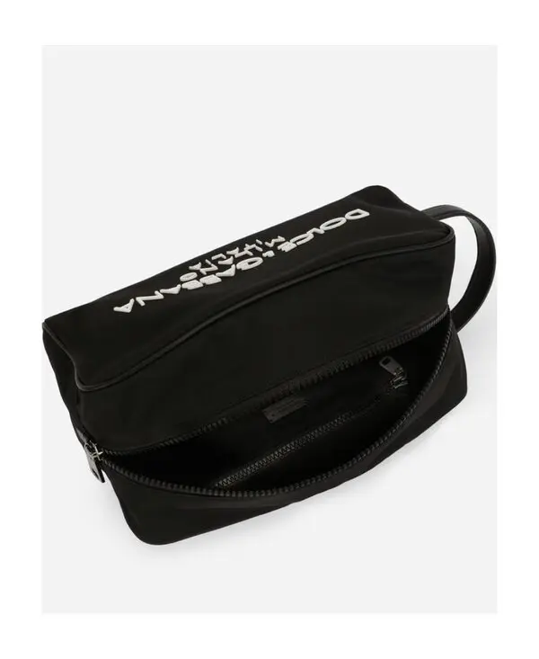 Dolce & Gabbana Dolce Gabbana Logo Printed Beauty Case - Black