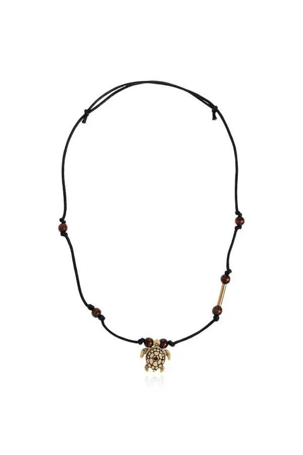 Dsquared2 Turtle Pendant Necklace - Black