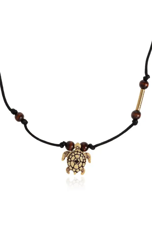 Dsquared2 Turtle Pendant Necklace - Black