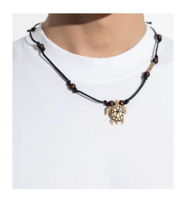 Dsquared2 Turtle Pendant Necklace - Black
