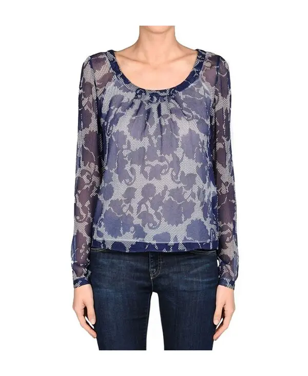 Emporio Armani Printed Long Sleeve Blouse