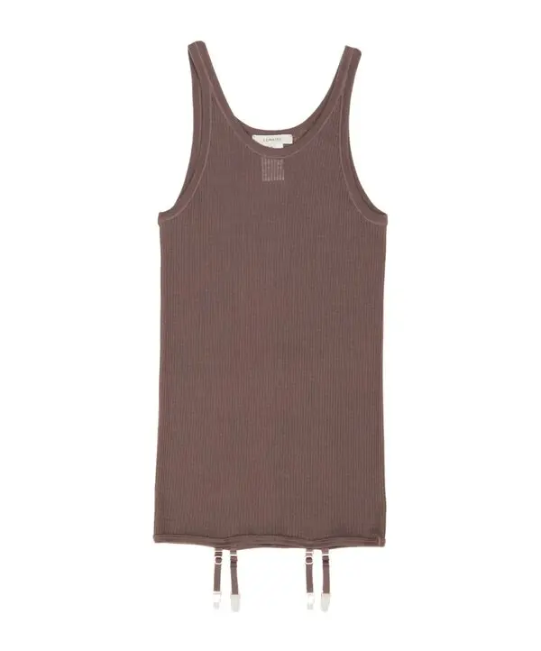 LEMAIRE Ribbed Knit Tank Top - Brown