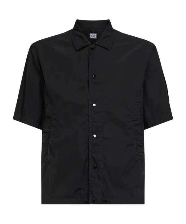C.P. COMPANY Pointed Collar Short-sleeved Shirt