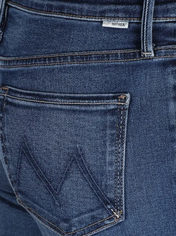 MOTHER Lil Doozy Fray Flared Jeans - Blue