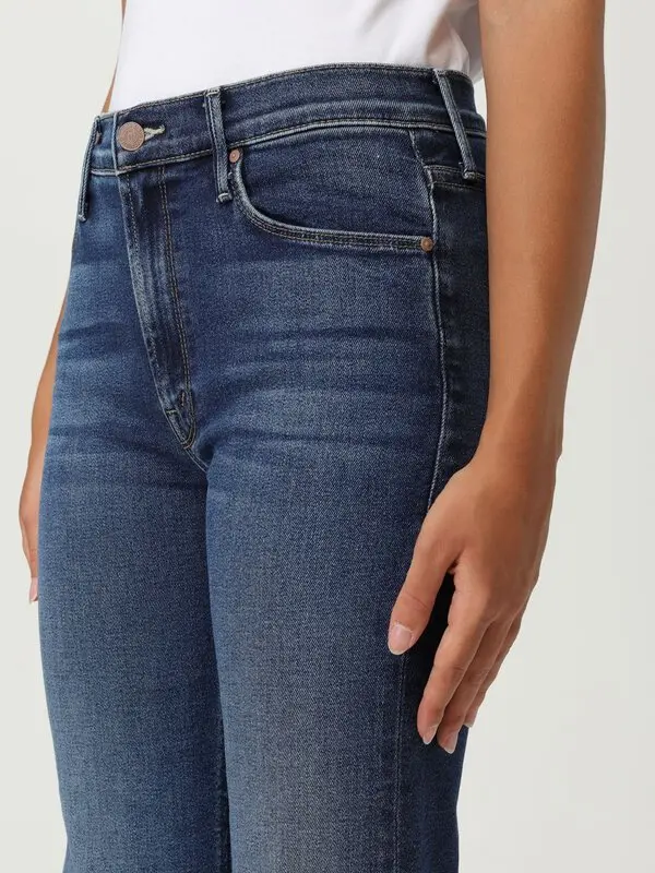 MOTHER Lil Doozy Fray Flared Jeans - Blue