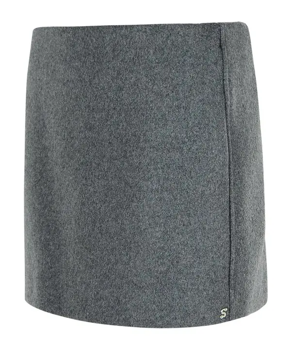 Sportmax Darted Wool Skirt - Grey