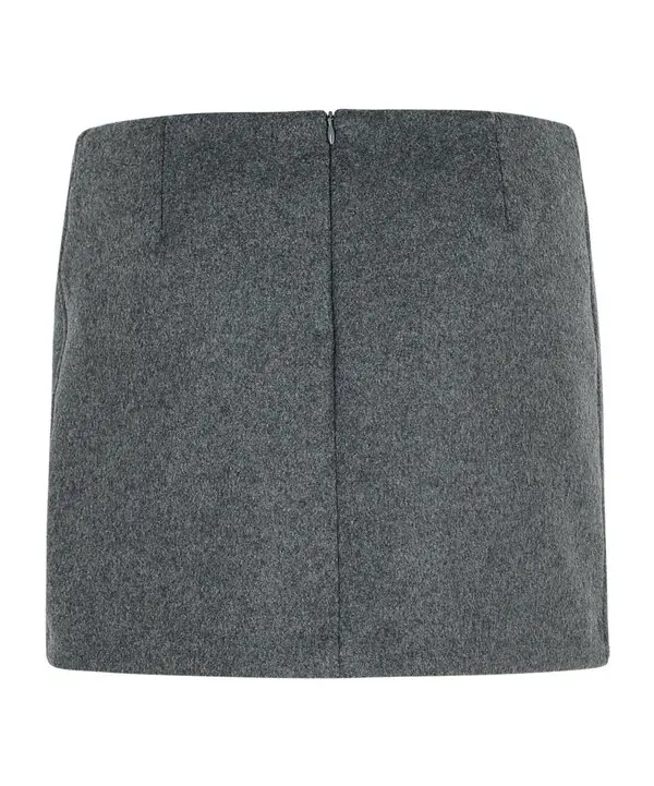 Sportmax Darted Wool Skirt - Grey