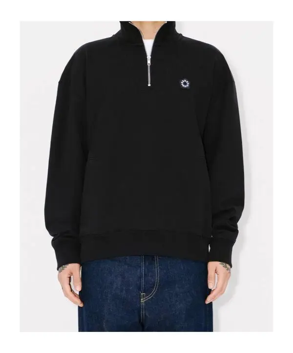Kenzo Boke Flower 2.0 Embroidered Half-zip Sweatshirt