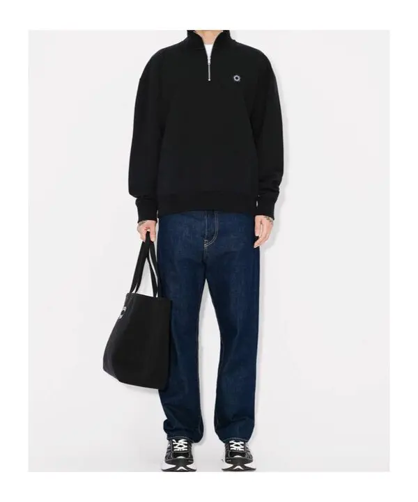 Kenzo Boke Flower 2.0 Embroidered Half-zip Sweatshirt