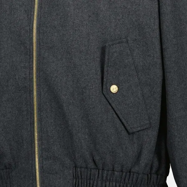 Drole De Monsieur High Neck Zipped Jacket - Grey