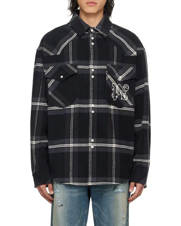 Palm Angels Monogram Checked Overshirt