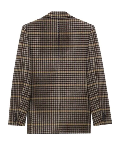 Saint Laurent Double-breasted Houndstooth Blazer