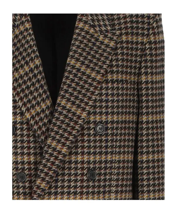 Saint Laurent Double-breasted Houndstooth Blazer