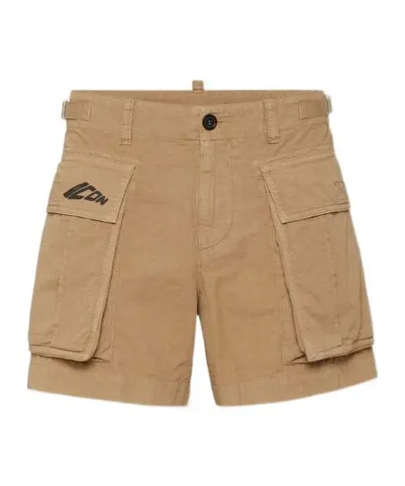 Dsquared2 Icon-printed Mid-rise Cargo Shorts - Khaki