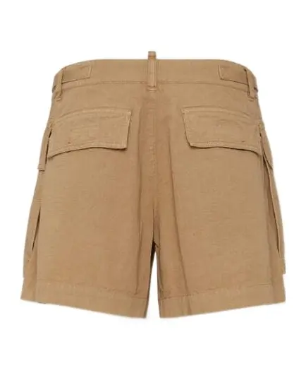 Dsquared2 Icon-printed Mid-rise Cargo Shorts - Khaki