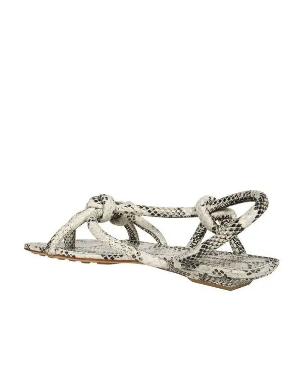 Bottega Veneta Jimbo Knot Detailed Printed Flat Sandals