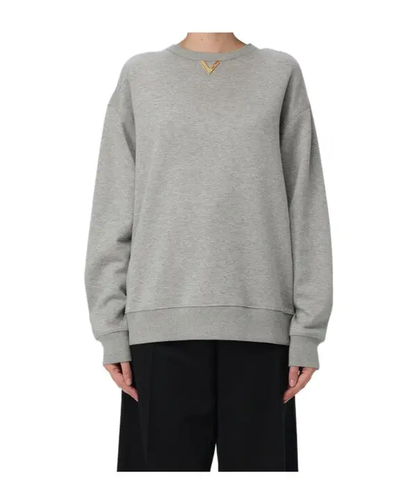 Valentino Garavani V Logo Plaque Crewneck Sweatshirt