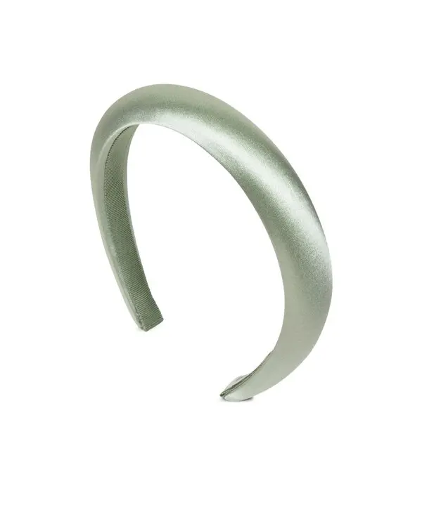 JENNIFER BEHR Tori Satin Headband - Sage Green