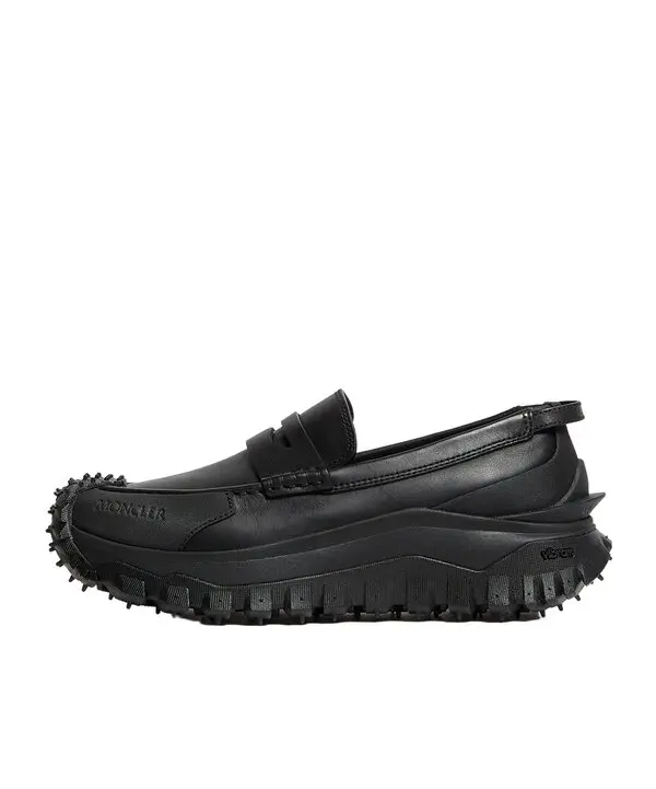 Moncler Trailgrip Leather Loafers - Black