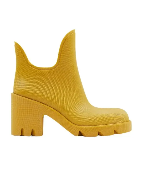 Burberry Marsh Slip-on Ankle Boots With Checked Lining - Yellow