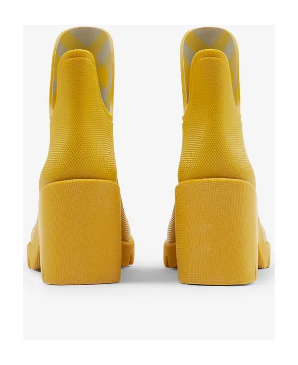 Burberry Marsh Slip-on Ankle Boots With Checked Lining - Yellow
