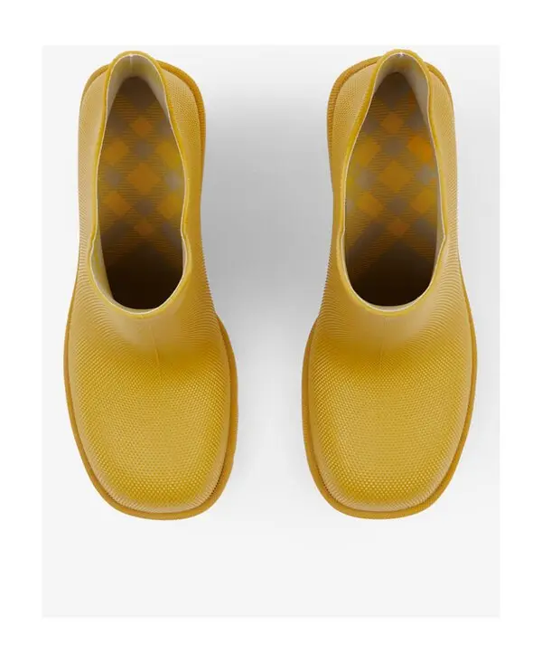 Burberry Marsh Slip-on Ankle Boots With Checked Lining - Yellow