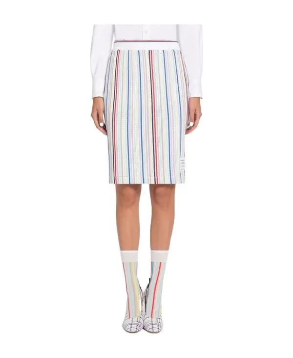 Thom Browne Striped Knitted Skirt