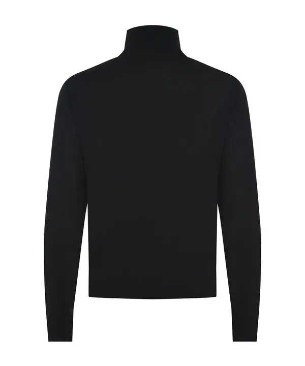 Dsquared2 Logo Embroidered Turtleneck Knit Jumper - Black
