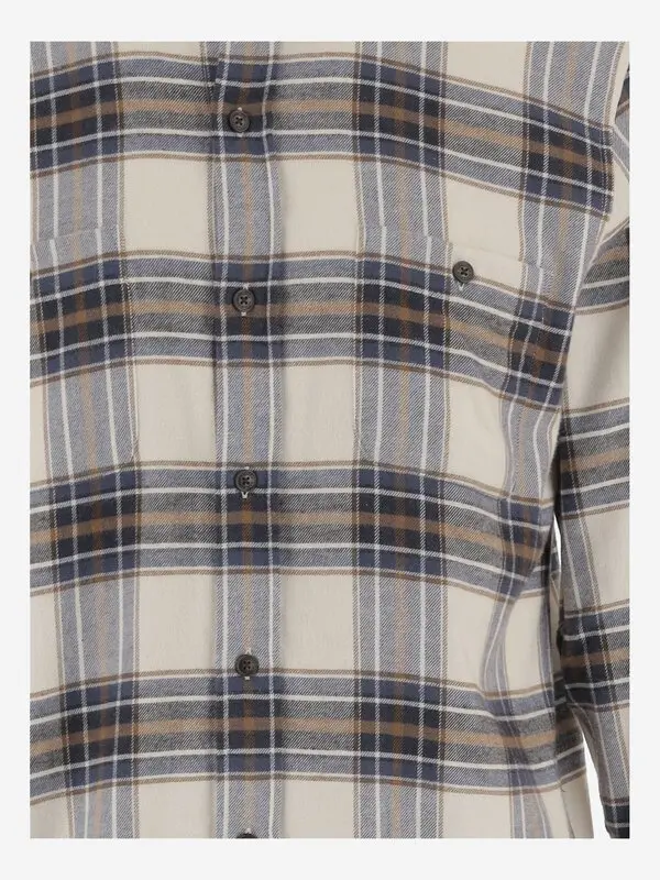 Woolrich Check-pattern Flannel Shirt - Gray