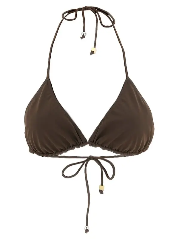 Jacquemus Triangle Bikini Top - Brown