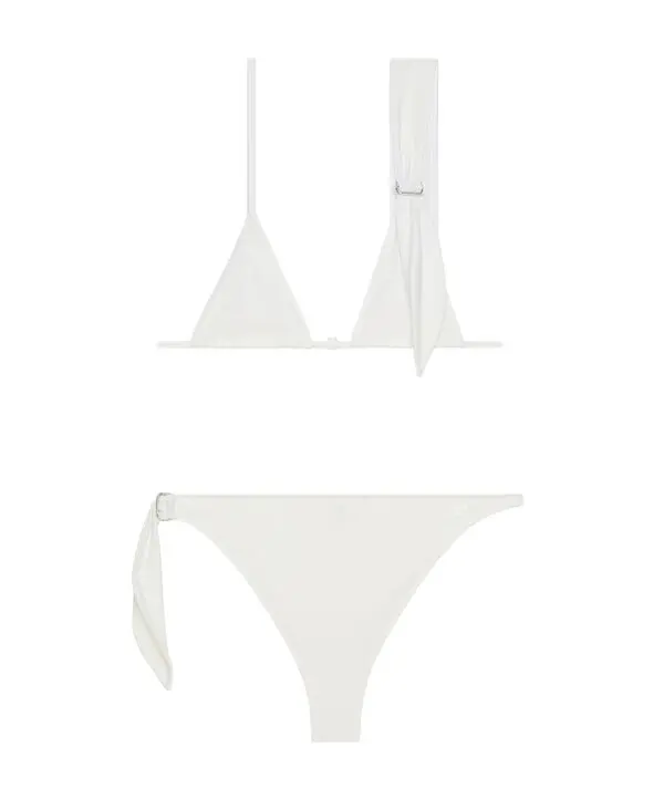 COURREGES Bikini With Metal Loop Detail - Traditional White