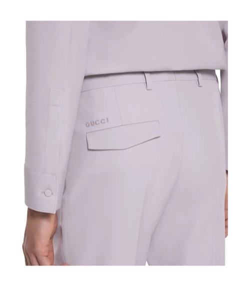 Gucci Straight Leg Gabardine Trousers