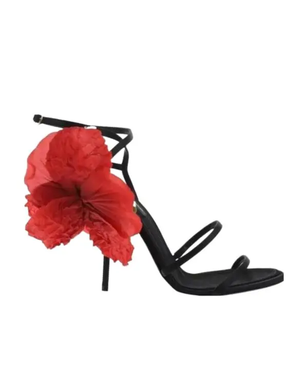 Dolce & Gabbana Floral Embellished High Heel Sandals
