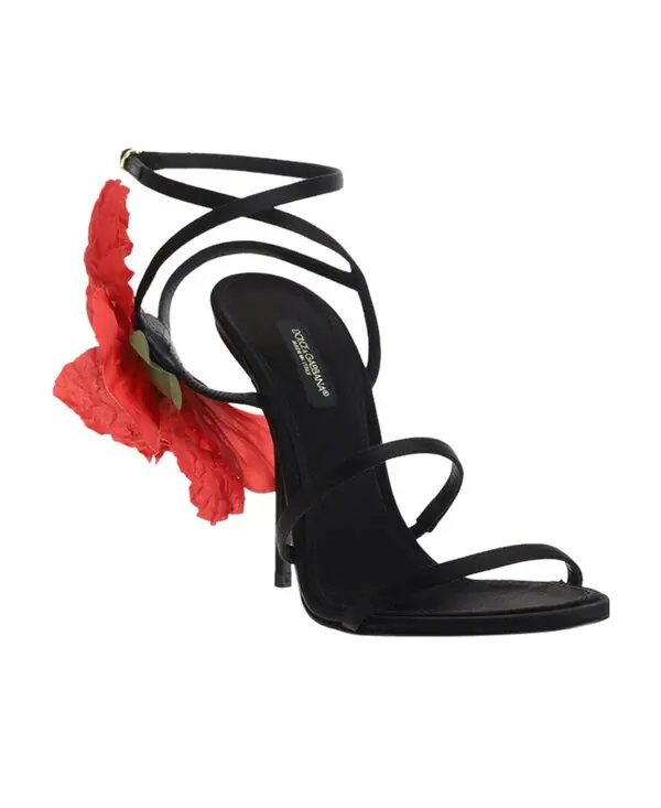 Dolce & Gabbana Floral Embellished High Heel Sandals