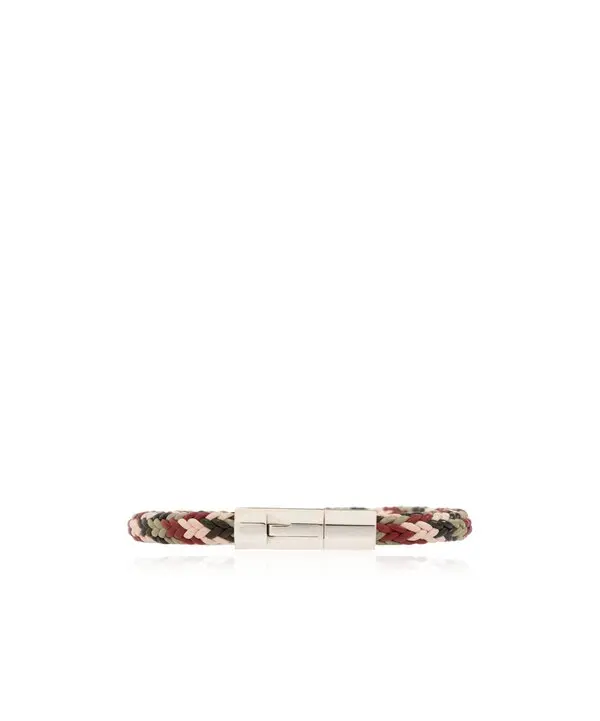 Bottega Veneta Braided Rope Bracelet With Magnetic Buckle