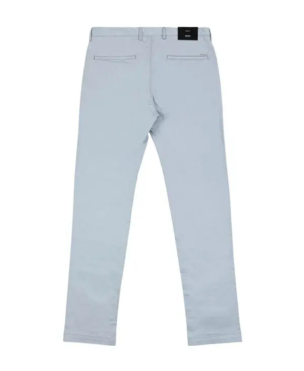 Hugo Boss Straight Casual Pants With Button Detailing - Blue