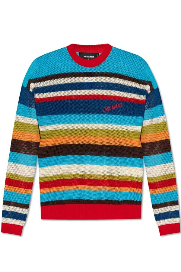 Dsquared2 Striped Cotton Sweatshirt