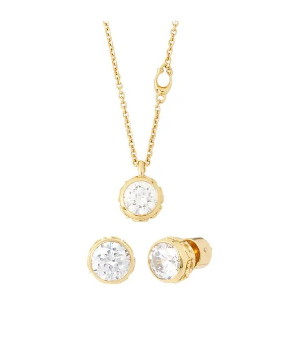 COACH Necklace And Earring Set - Yellow