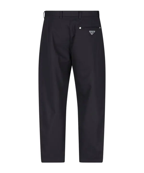 Prada Triangle-logo Tapered-leg Jeans