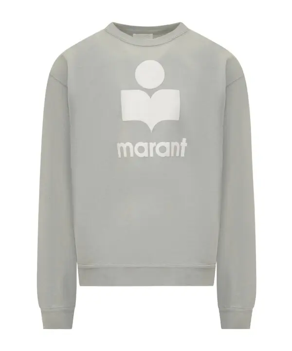 Isabel Marant Étoile Mike Flocked-logo Sweatshirt - Gray