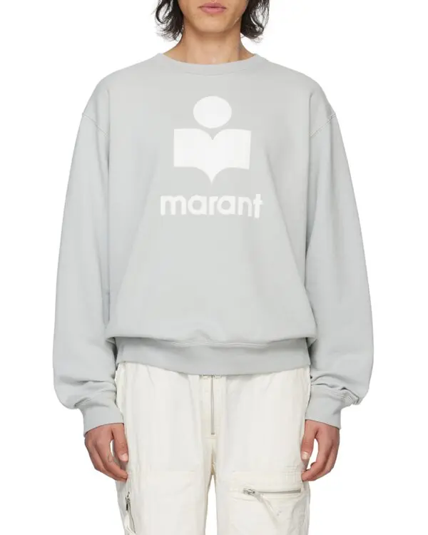 Isabel Marant Étoile Mike Flocked-logo Sweatshirt - Gray