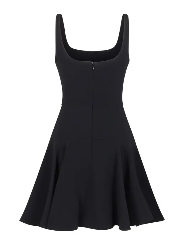 Givenchy Square Neck Fluted Mini Dress