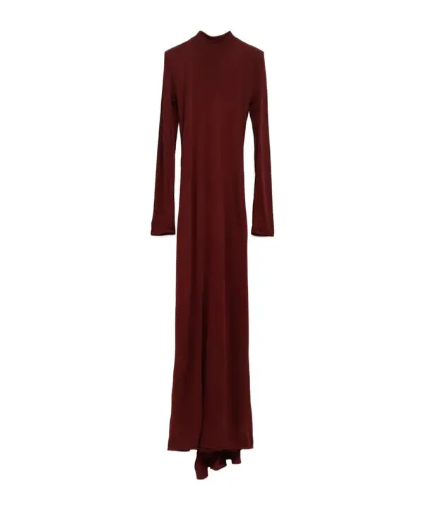 Alaïa Draped Soft Jersey Maxi Dress - Brown
